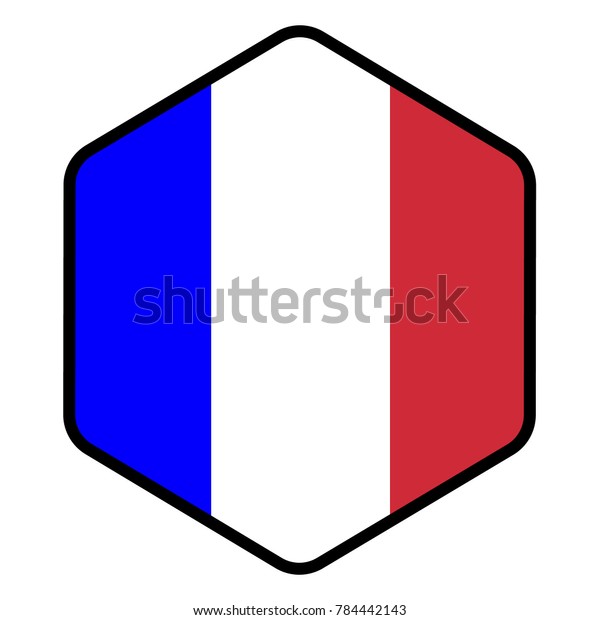France Flag Flat Vector Hexagon Stock Vector (Royalty Free) 784442143 ...