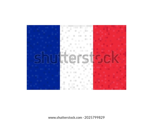 France Flag Pixel Art 8bit France Stock Vector (Royalty Free ...
