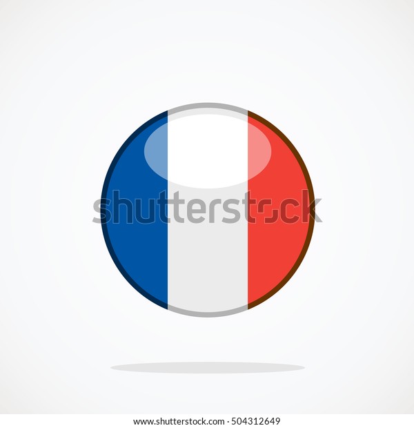 France Flag Round Icon Stock Vector (Royalty Free) 504312649 | Shutterstock