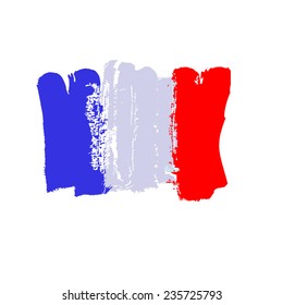 France Flag Vector Handdrawn Stock Vector (Royalty Free) 235725793 ...