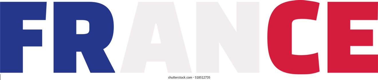 France Flag Word Stock Vector (Royalty Free) 518512735 | Shutterstock
