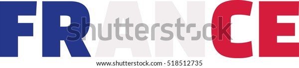 France Flag Word Stock Vector (Royalty Free) 518512735 | Shutterstock