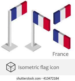 France Isometric Flag Icon Stock Vector (Royalty Free) 413472184 ...