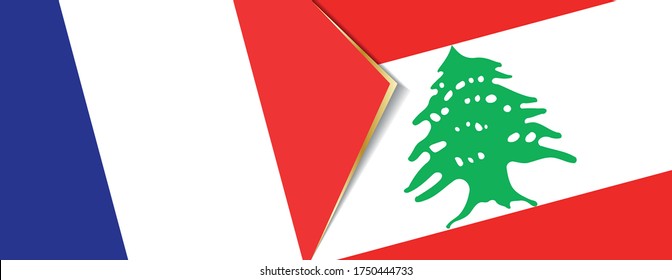France Lebanon Flags Two Vector Flags Stock Vector (Royalty Free ...