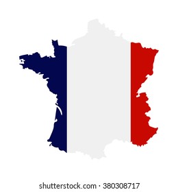 High Resolution France Map Country Flag: vector de stock (libre de ...