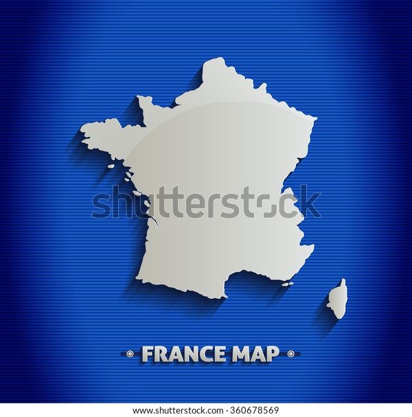 France Map Blue Line 3d Vector Stock Vector (Royalty Free) 360678569 ...