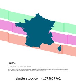 France Map Design White Background Vector Stock Vector (Royalty Free ...