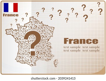 France Map Flag Made Question Mark Stock Vector (Royalty Free ...