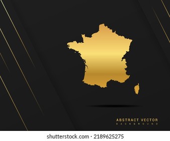 France Map Gold Gradient Style Vector Stock Vector (Royalty Free ...