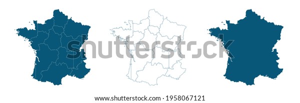 France Map Illustration Vector Detailed France Stock Vector (Royalty ...