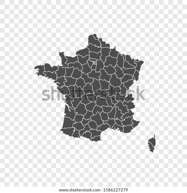 France Map On Transparent Background Vector Stock Vector (Royalty Free ...