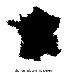 France Map Silhouette Stock Vector (Royalty Free) 528030604 | Shutterstock
