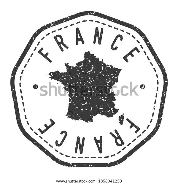 France Map Stamp Retro Postmark Silhouette Stock Vector (Royalty Free ...