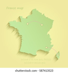 France Map Yellow Green Vector Stock Vector (Royalty Free) 587413523 ...