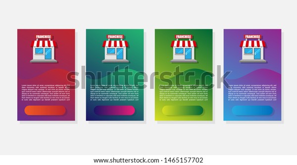 Franchise Banner Concept Design Web Bannersfour Stock Vector (Royalty ...