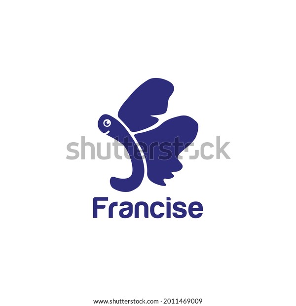 Francise Logo Butterfly Design Simple Stock Vector (Royalty Free ...