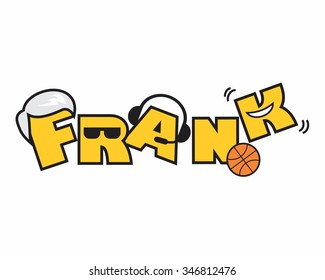 Frank Face Head Talk Alphabet Character: เวกเตอร์สต็อก (ปลอดค่า ...
