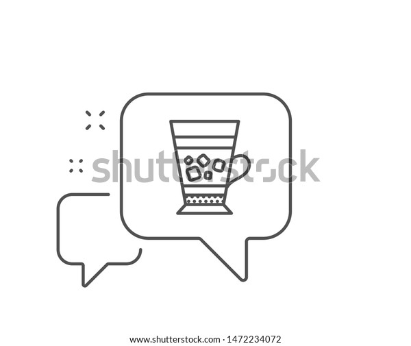 Frappe Coffee Icon Chat Bubble Design Stock Vector (Royalty Free ...