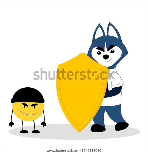 Fraud Protection Cute Vector Character Stock Vector (Royalty Free ...