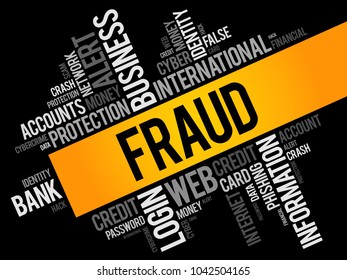 Fraud Word Cloud Collage Technology Business Stock Vector (Royalty Free ...