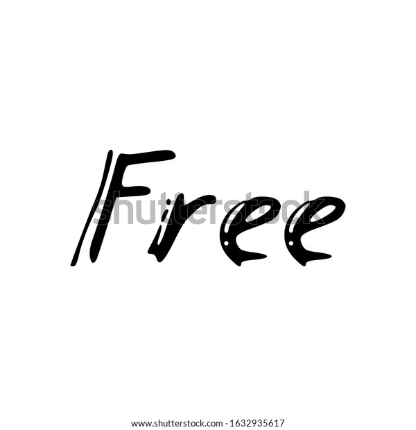 Free Black Text Calligraphy Lettering Doodle Stock Vector (Royalty Free ...