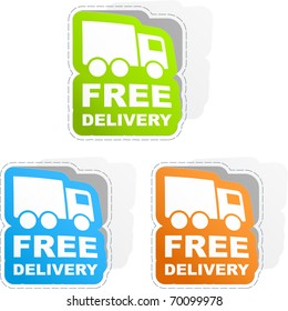 Free Delivery Elements Sale Stock Vector (Royalty Free) 70099978 ...