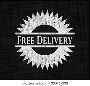 Free Delivery Written Chalkboard Texture Stock Vector (Royalty Free ...