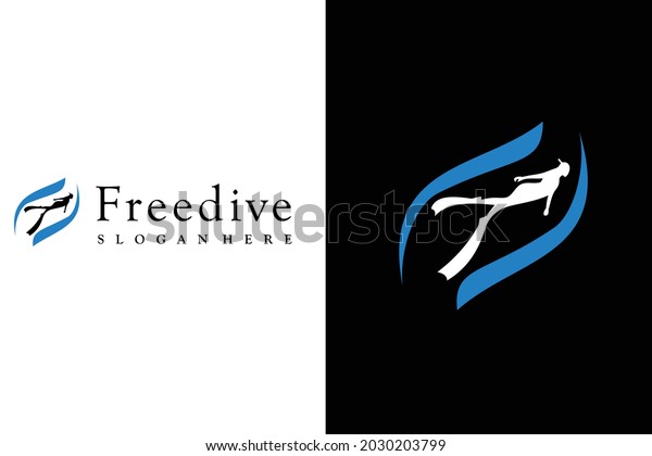 Free Diving Club Logo Design Concept Stock Vector (Royalty Free ...