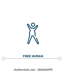 Free Human Outline Vector Icon Simple Stock Vector (Royalty Free ...