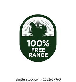 Free Range 100 Icon Isolated Vector Stock Vector (Royalty Free ...