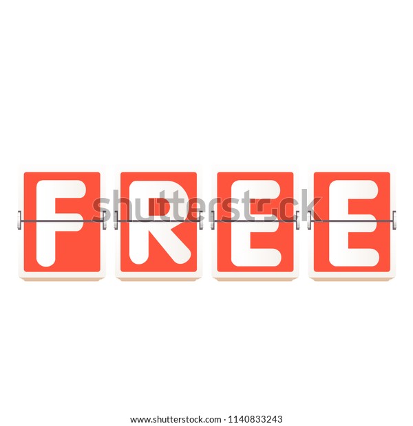 Free Red Text White Background Vector Stock Vector (Royalty Free ...