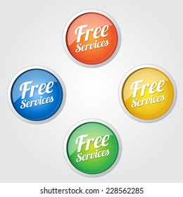 Free Services Colorful Vector Icon Design Stock Vector (Royalty Free ...