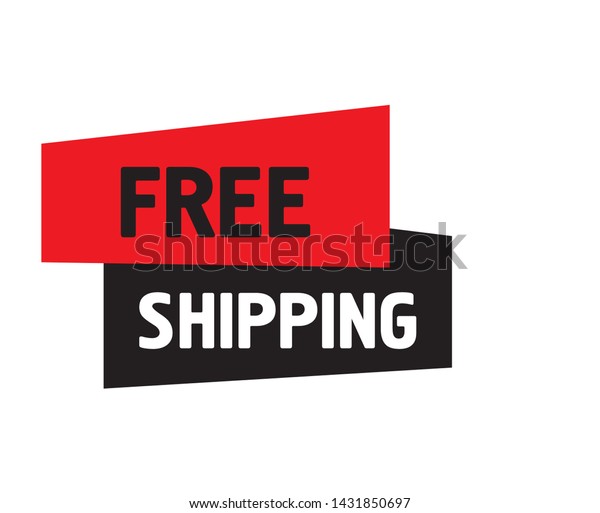 Free Shipping Label Vector On White Stock Vector (Royalty Free ...