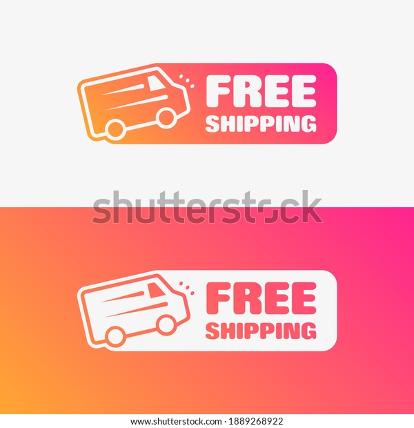 Free Shipping Shopping Vector Label Set Stock Vector (Royalty Free ...