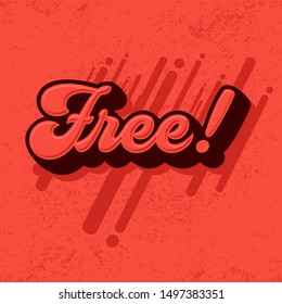Free Text Vector Illustration Design Poster Stock Vector (Royalty Free ...