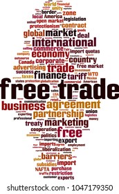 Free Trade Word Cloud Concept Vector Stock Vector (Royalty Free ...