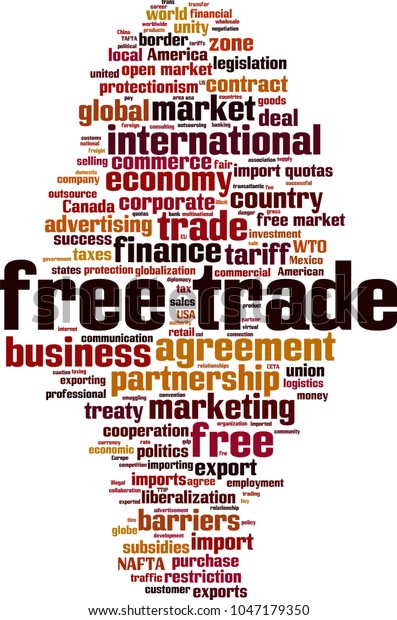 Free Trade Word Cloud Concept Vector Stock Vector (Royalty Free ...