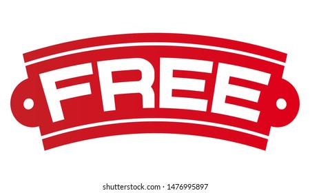 Free Vector Sticker Red Color Free Stock Vector (Royalty Free) 1476995897