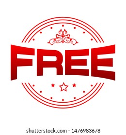 Free Vector Sticker Red Design Element Stock Vector (Royalty Free ...