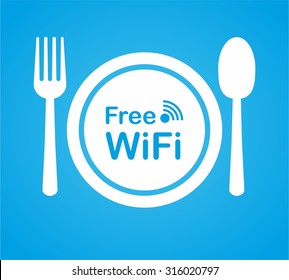Free Wifi Zone Icon Concept Restaurant Stock Vector (Royalty Free ...