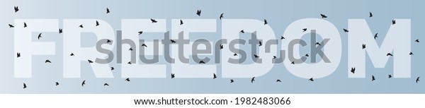 Freedom Banner Isolated On White Background Stock Vector (Royalty Free ...
