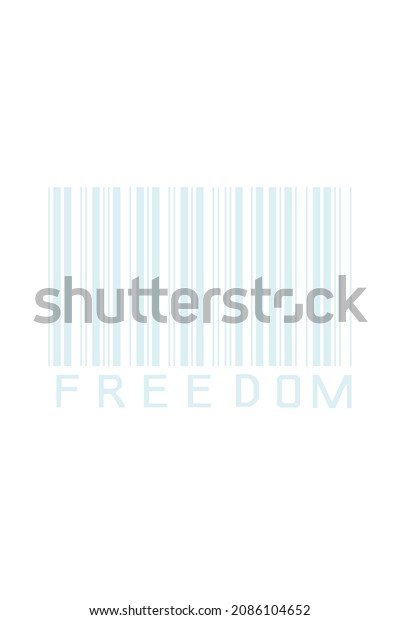 Freedom Calligraphy Bar Codes Vector Illustrations Stock Vector ...