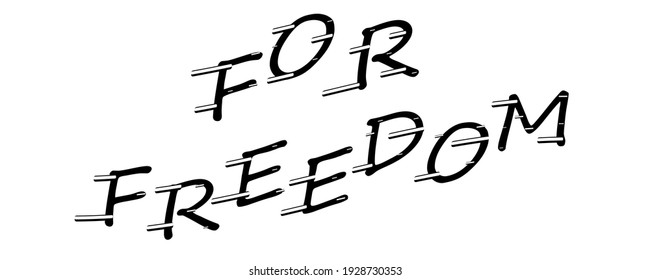 Freedom Freedom Calligraphy Text Card Poster Stock Vector (Royalty Free ...