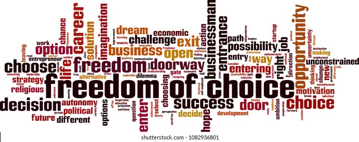 Freedom Choice Word Cloud Concept Vector Stock Vector (Royalty Free ...