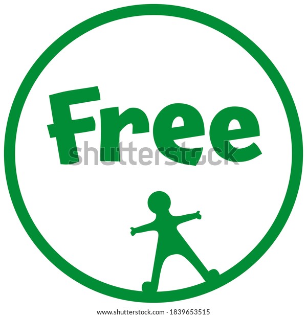 Freedom Circular Logo Stick Figure: เวกเตอร์สต็อก (ปลอดค่าลิขสิทธิ์ ...