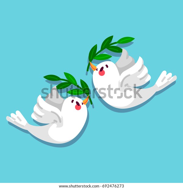 Freedom Dove Birds Vector Illustration Stock Vector (Royalty Free ...