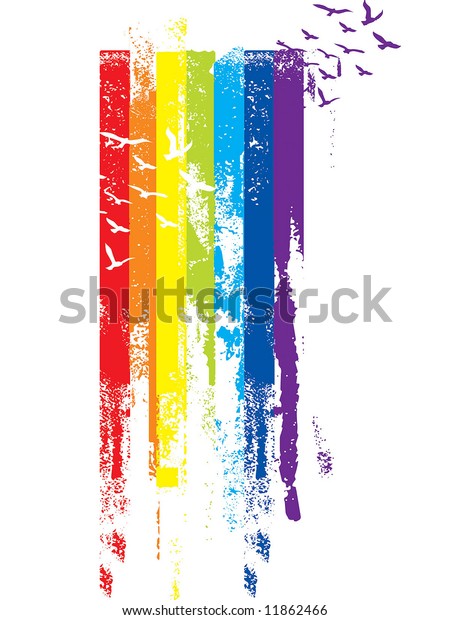 Freedom Flag Whit Birds Stock Vector (Royalty Free) 11862466 | Shutterstock