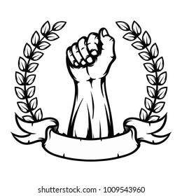 Freedom Hand Badge Stock Vector (Royalty Free) 1009543960