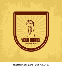 Freedom Hand Vector Illustration Template Stock Vector (Royalty Free ...