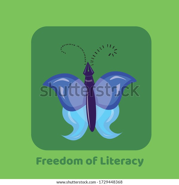 Freedom Literacy This Vector Usable Content Stock Vector (Royalty Free ...